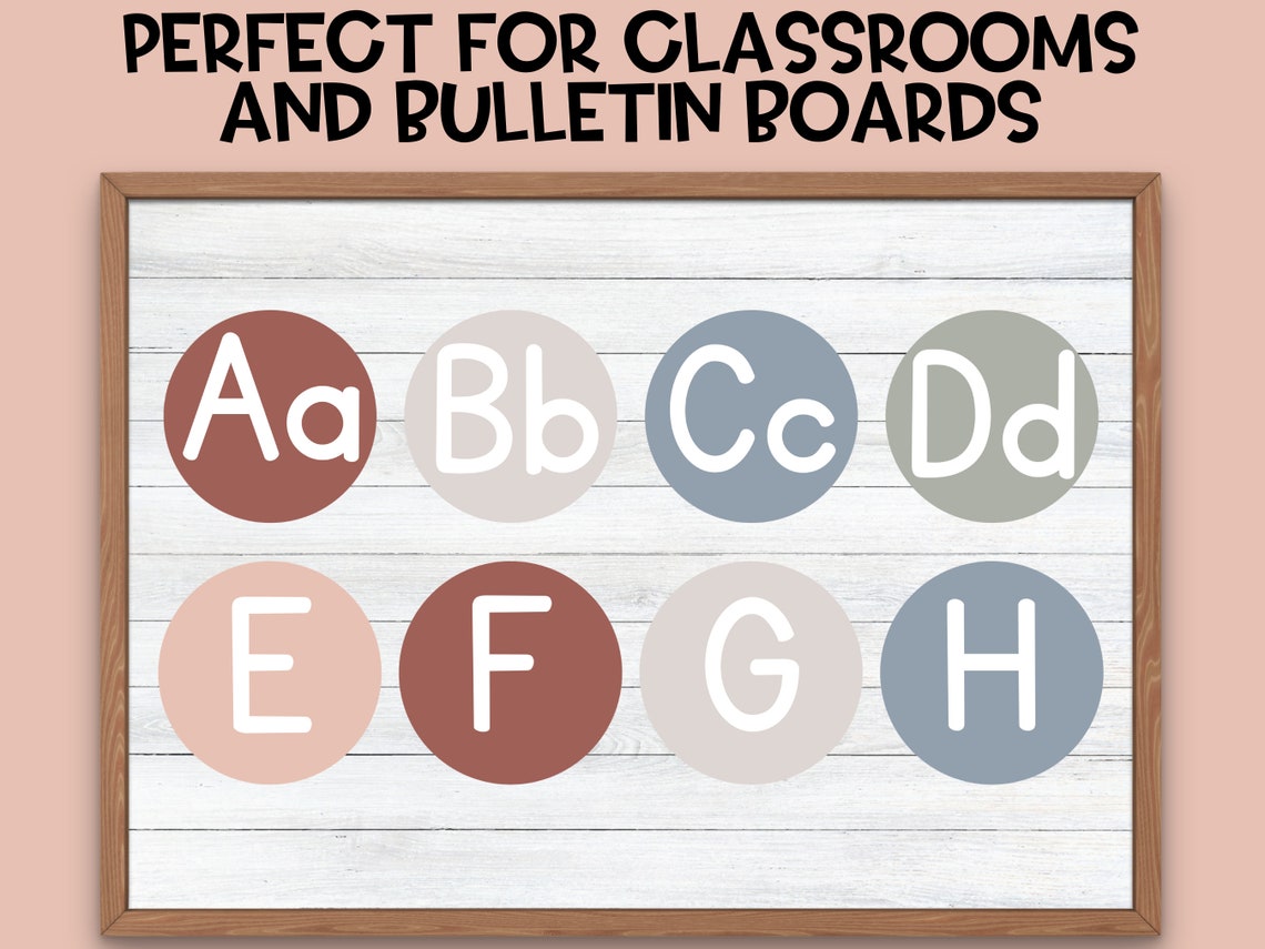 Boho Rainbow Alphabet Posters Classroom Decor Printable Wall - Etsy