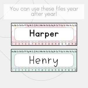 Daisy Pastel Desk Name Tags for Pastel Classroom Decor, Editable Desk ...