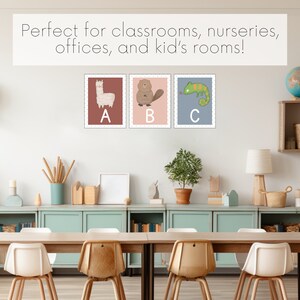 Boho Rainbow Animal Alphabet Posters for Boho Classroom Decor ...