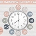 Boho Classroom Clock Labels | Boho Clock Numbers, Boho Rainbow ...