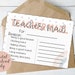 Printable Teacher Mail Boho Rainbow Back to School Teacher - Etsy