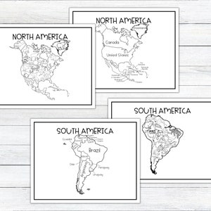 7 Continents Maps and Coloring Sheets | Worksheets, Homeschool ...