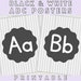 Primary Alphabet Posters | Black and White Rainbow | Monochrome ...
