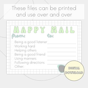 Teacher Happy Mail, Editable Summer Happy Mail for Students, Printable ...