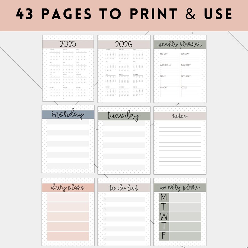 Printable 2025-2026 Teacher Planner Boho Rainbow | Instant Download ...