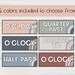 Boho Classroom Clock Labels | Boho Clock Numbers, Boho Rainbow ...