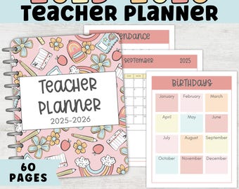 2025-2026 Teacher Planner Printable | Editable Teacher Planner PDF ...