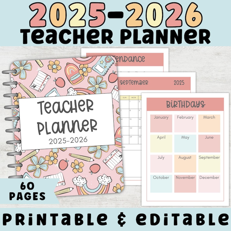 Teacher Planner - Etsy