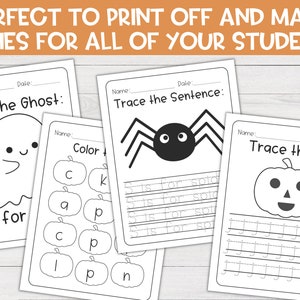 Halloween Worksheet Bundle Preschool and Kindergarten | Homeschool ...