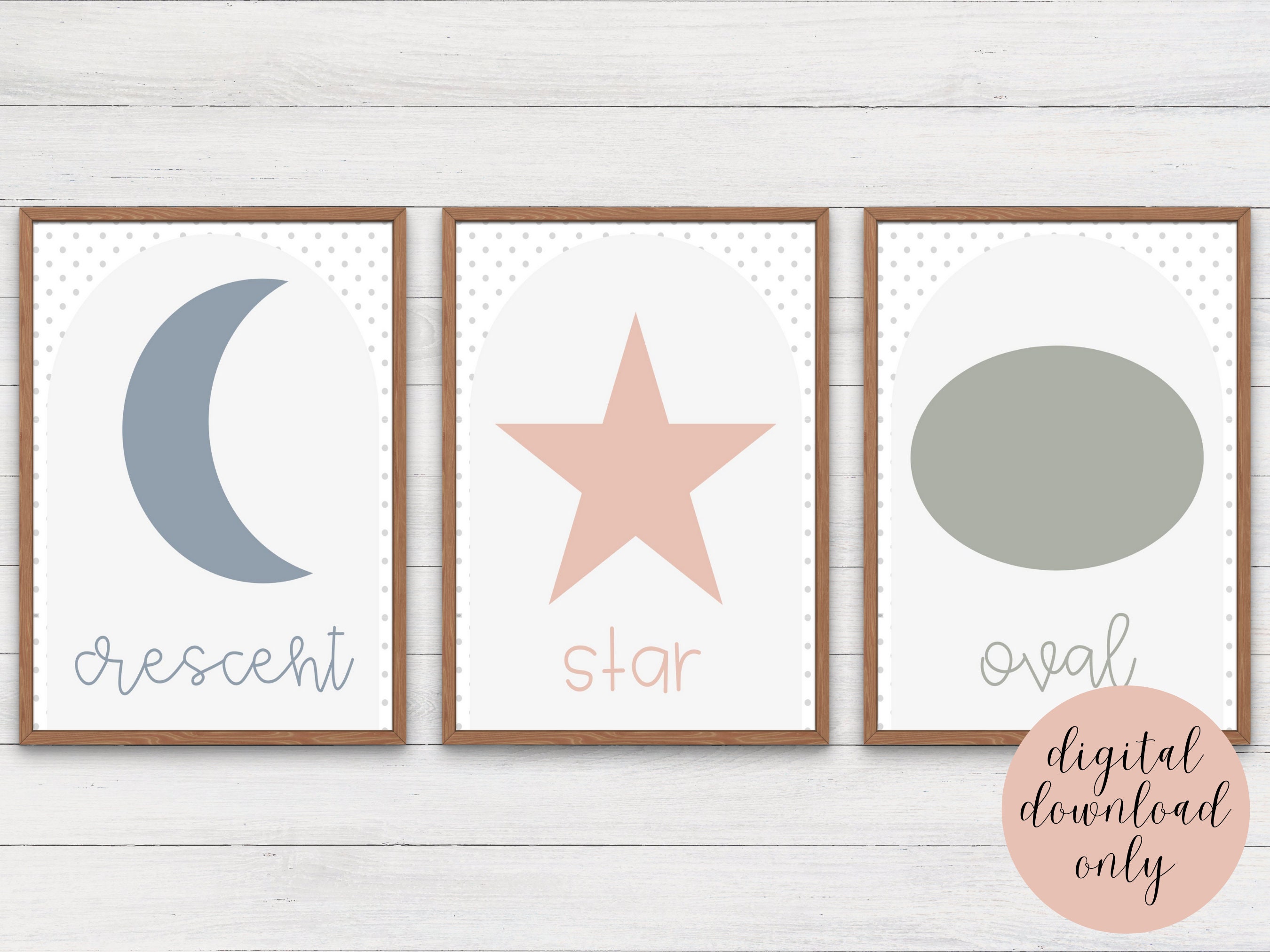 Boho Rainbow Shape Posters Polka-dot Classroom Decor - Etsy