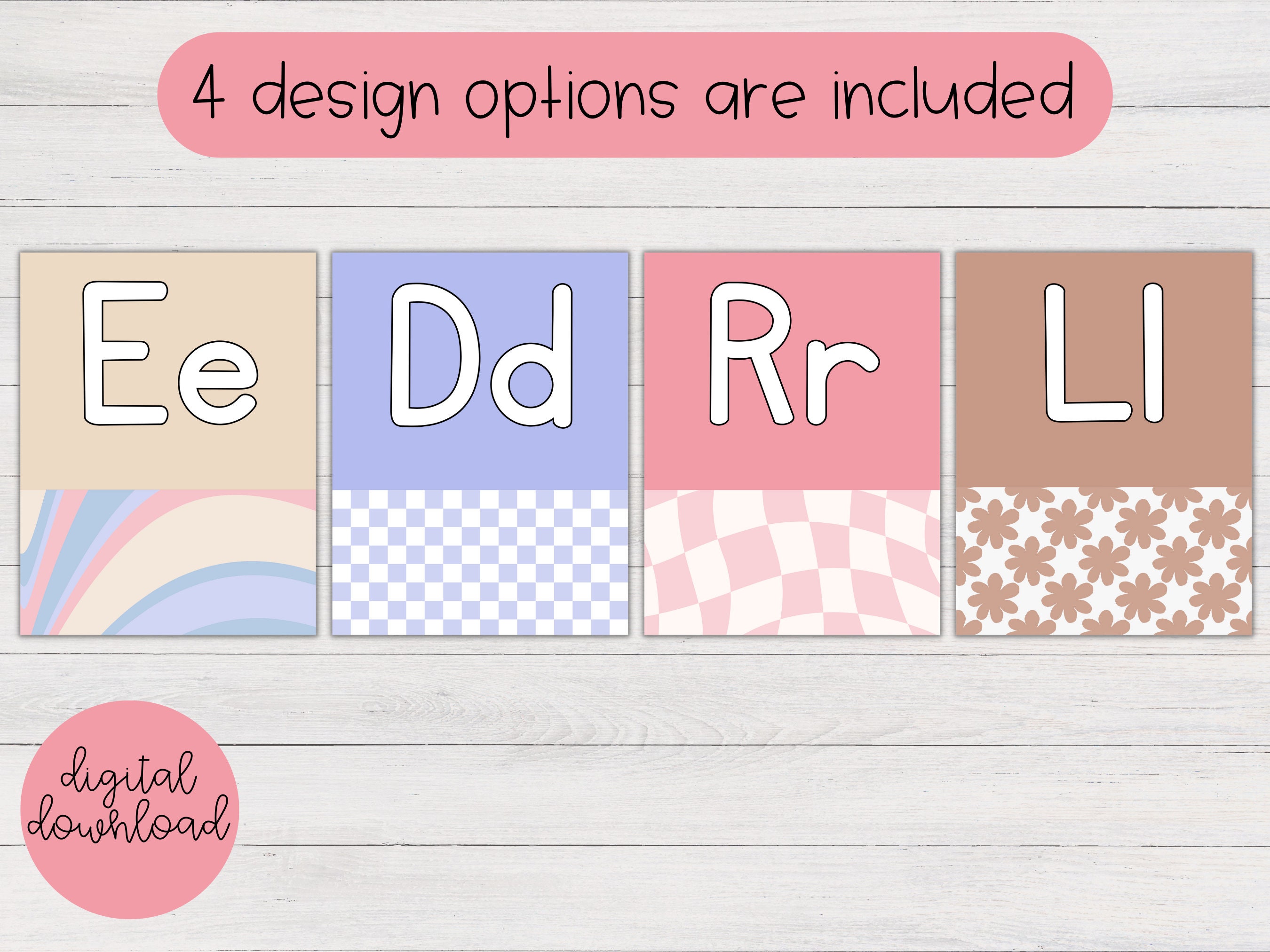 Retro Alphabet Posters | Retro Classroom Decor, Groovy Alphabet Posters ...