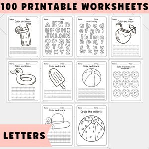 Summer Review Worksheets for Preschool and Kindergarten Prep ...