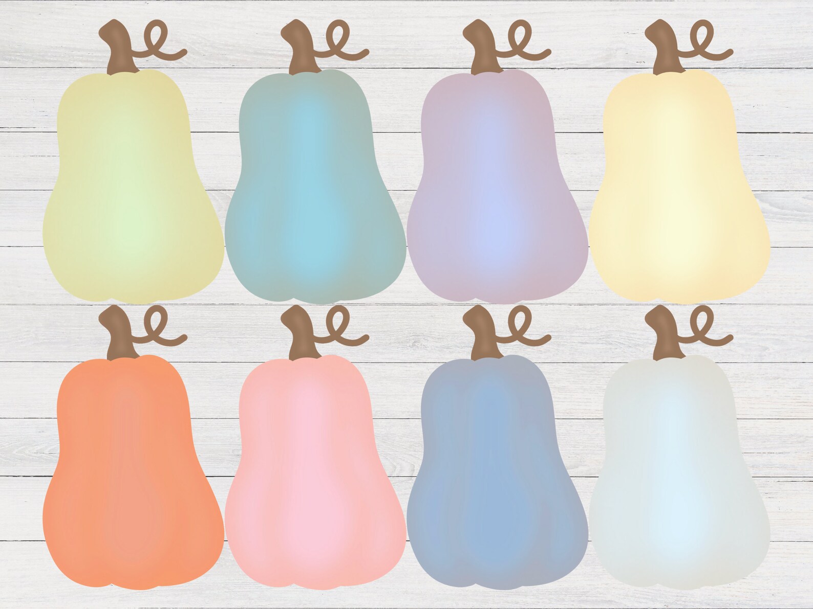 Pastel Rainbow Pumpkin Clipart Fall Clipart Thanksgiving - Etsy