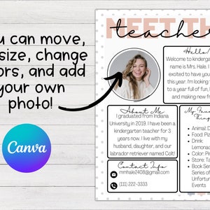 Editable Meet the Teacher Template | Boho Rainbow | Back to School ...