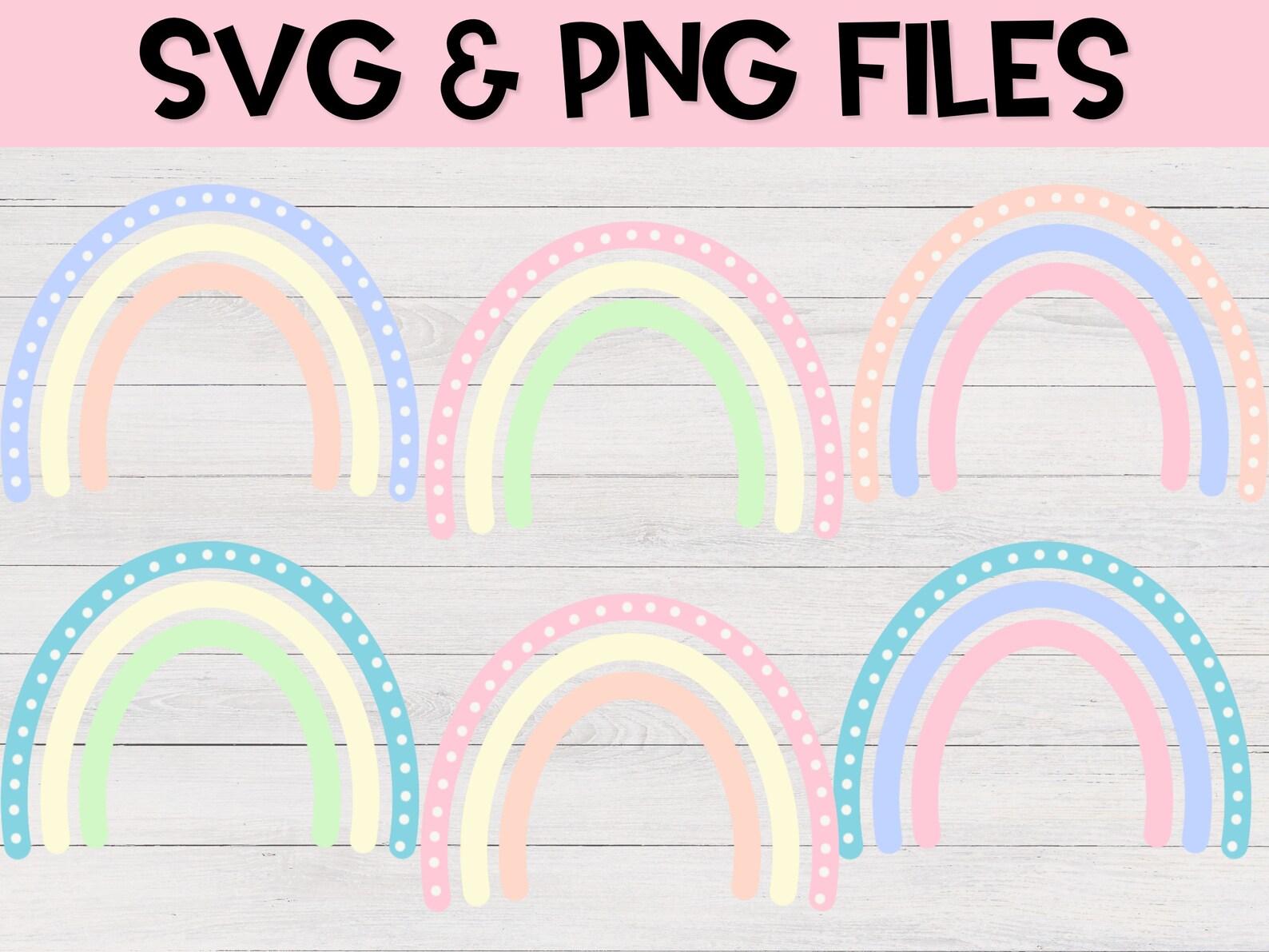 Pastel Rainbow Clipart Rainbow Clipart, Rainbow PNG, Pastel Rainbow SVG ...