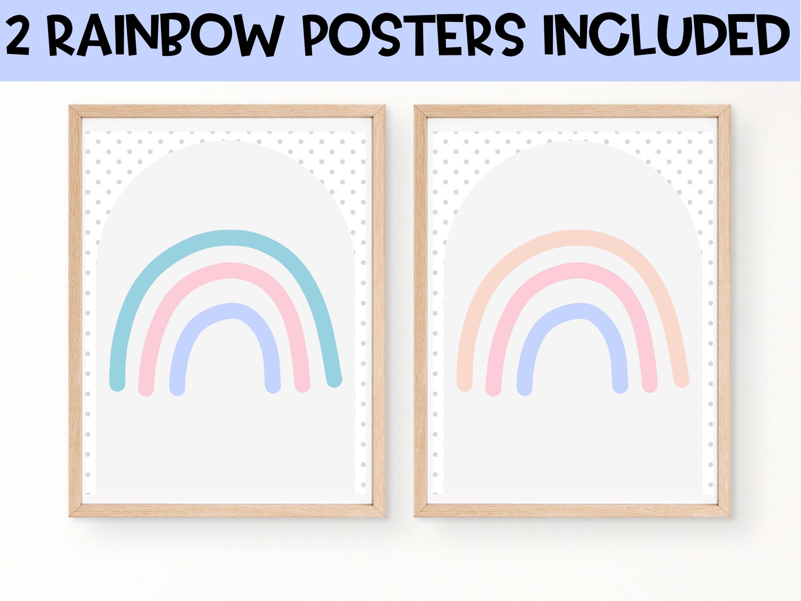 Pastel Rainbow Alphabet Posters | Printable Wall Art, Nursery Wall Art ...