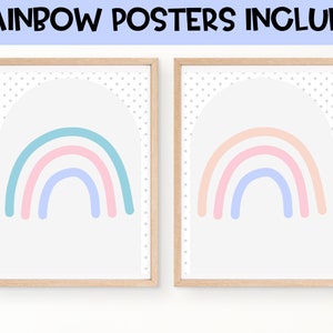 Pastel Rainbow Alphabet Posters | Printable Wall Art, Nursery Wall Art ...