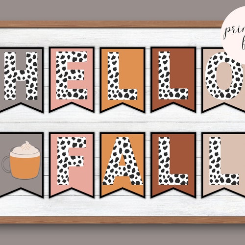 Hello Fall Printable Bulletin Board Digital File Fall Decor - Etsy