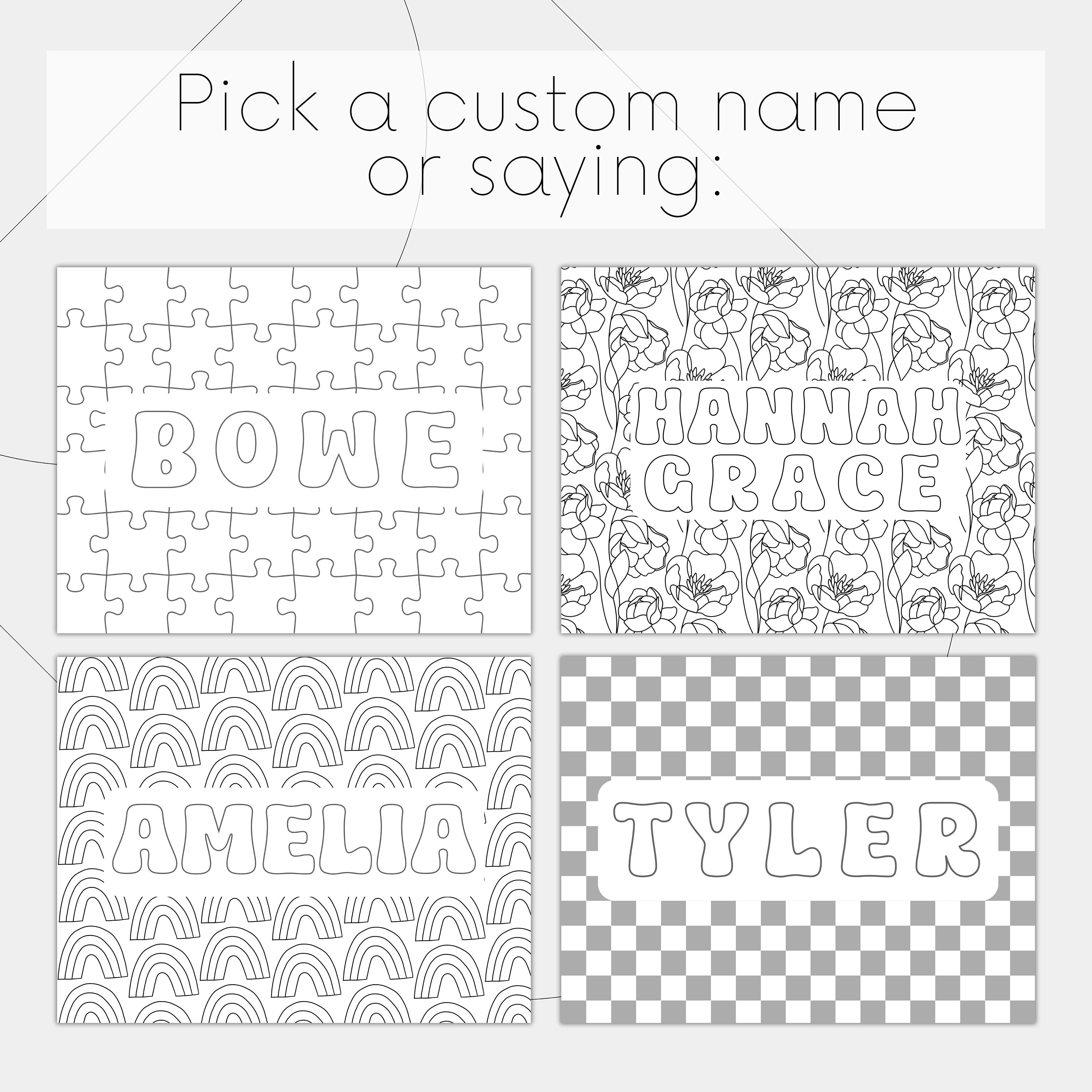 Personalized Coloring Page | Custom Coloring Pages, Name Coloring Page ...