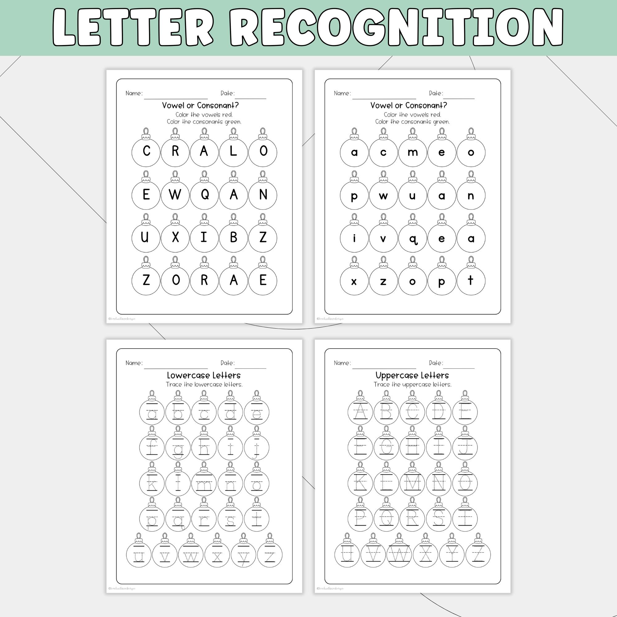 No-prep Christmas Literacy Worksheets for Kindergarten | Printable ...