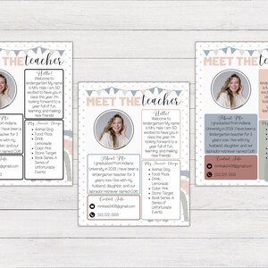 Editable Meet the Teacher Template | Boho Rainbow | Back to School ...
