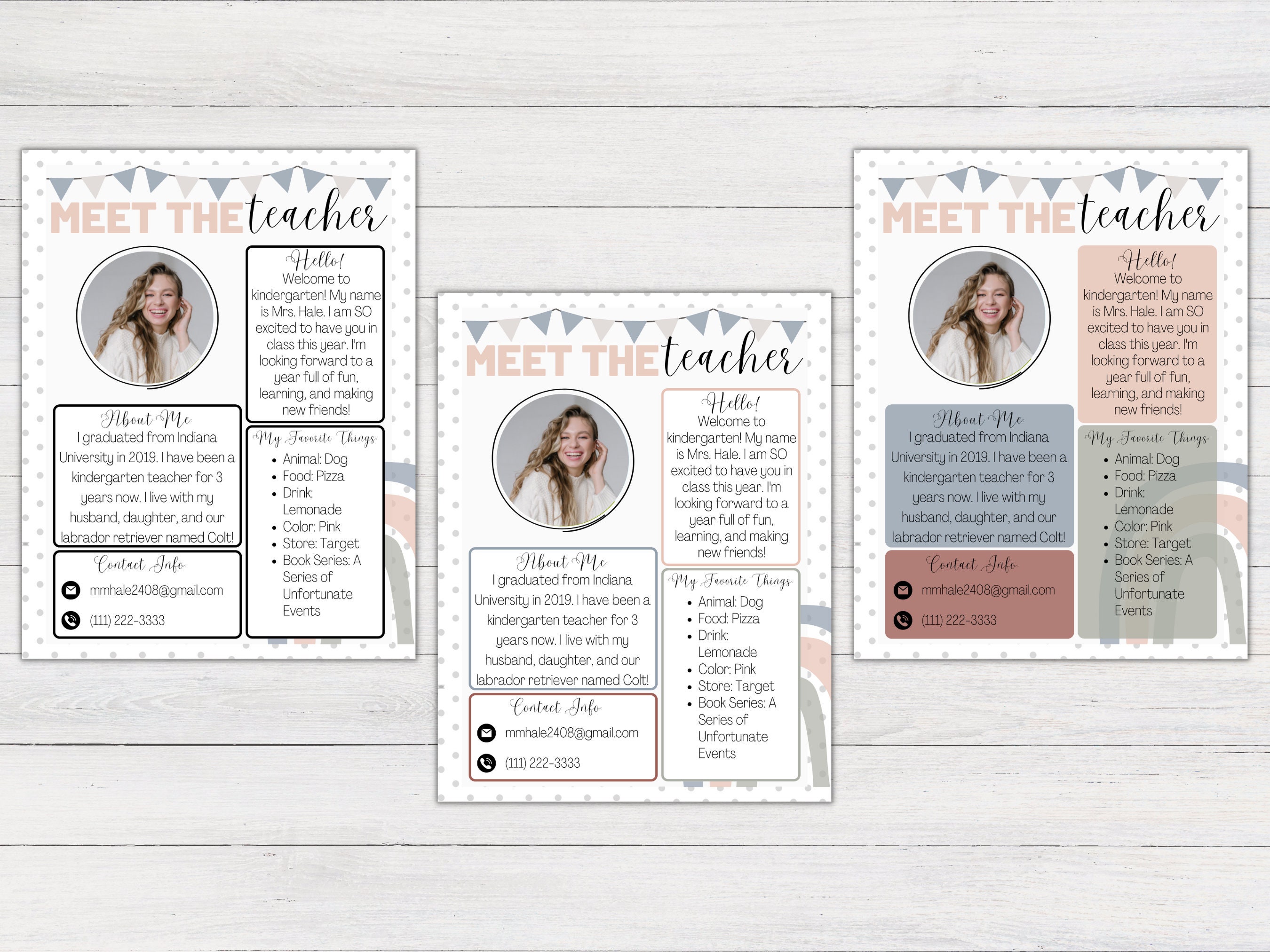Editable Meet the Teacher Template Boho Rainbow Back to - Etsy