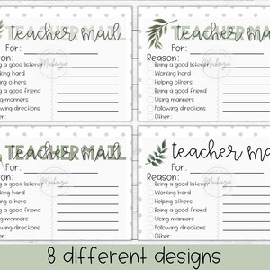 Printable Teacher Mail | Modern Greenery, Back to School, Teacher ...