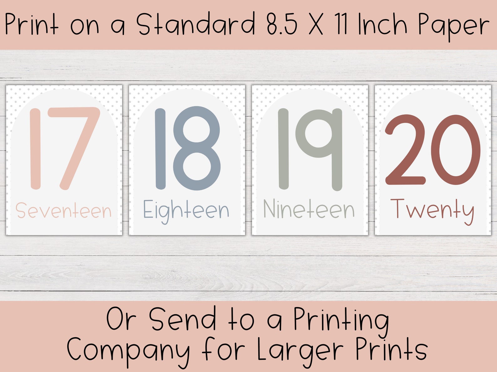 Boho Rainbow Number Posters Classroom Decor Classroom - Etsy