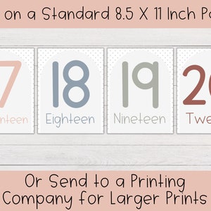 Boho Rainbow Number Posters | Classroom Decor, Classroom Posters ...