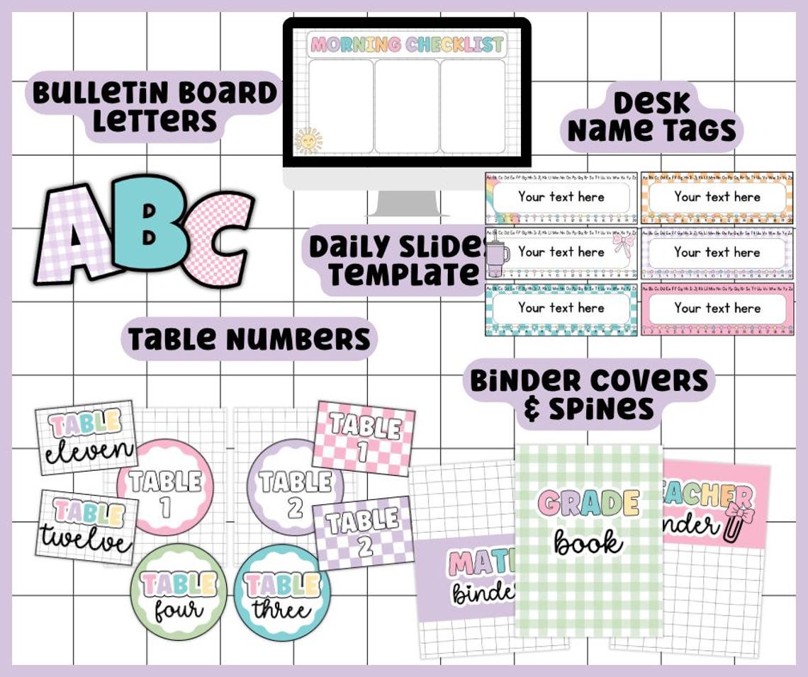 Pastel Rainbow Classroom Decor Bundle | Classroom Theme, Editable Canva ...
