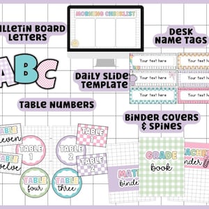 Pastel Rainbow Classroom Decor Bundle | Classroom Theme, Editable Canva ...