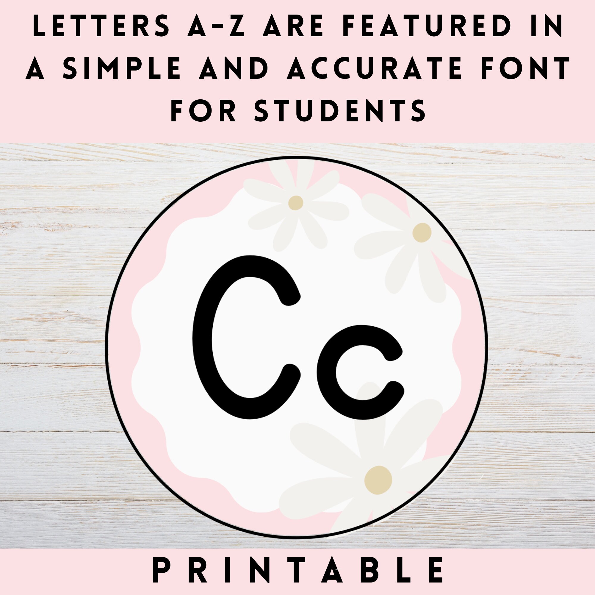 Daisy Pastel Alphabet Posters Pastel Classroom Decor, Retro Classroom ...