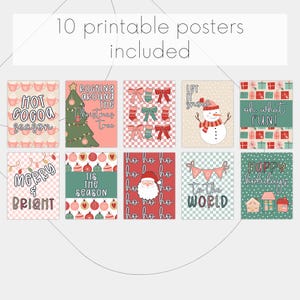 Retro Christmas Posters for Classroom, Printable Christmas Posters for ...
