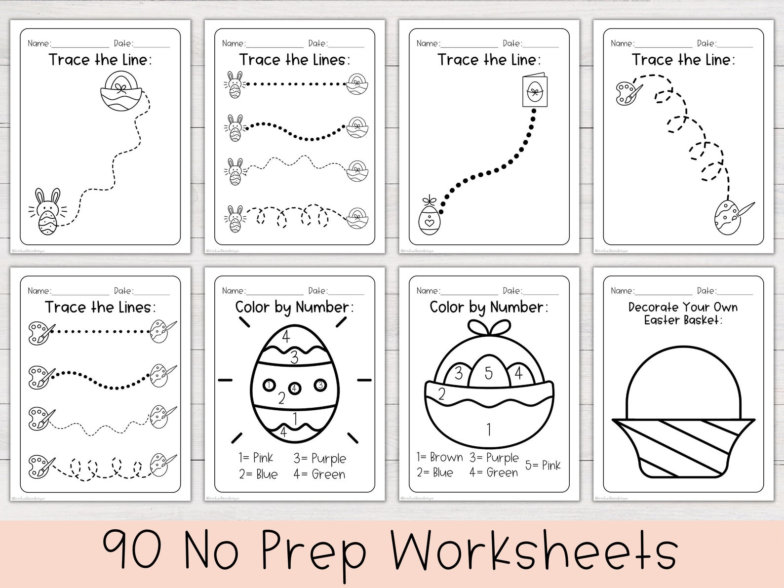 Easter Worksheet Bundle | Preschool Worksheets, Kindergarten Worksheets ...