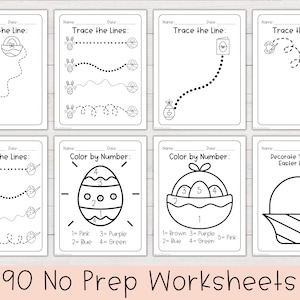 Easter Worksheet Bundle | Preschool Worksheets, Kindergarten Worksheets ...