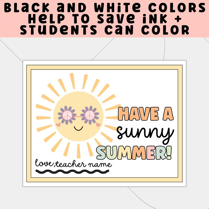 End of the Year Thank You Cards for Students | Retro Printable Cards ...