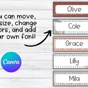 Boho Rainbow Desk Name Tags | Editable | Classroom Decor, Back to ...