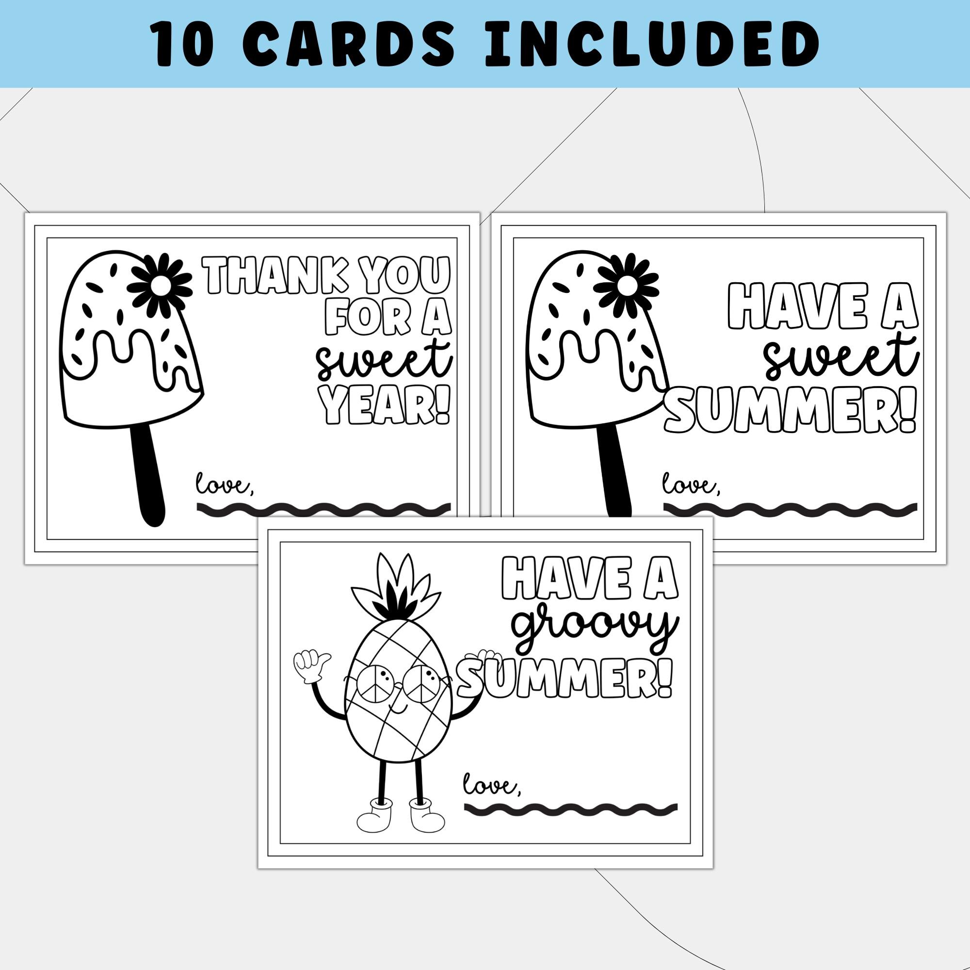 End of the Year Thank You Cards for Students | Printable Student ...