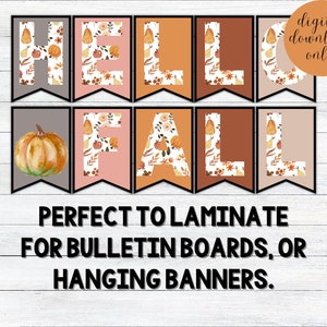 Hello Fall Classroom Banner | Bulletin Board Banner, Classroom Decor ...