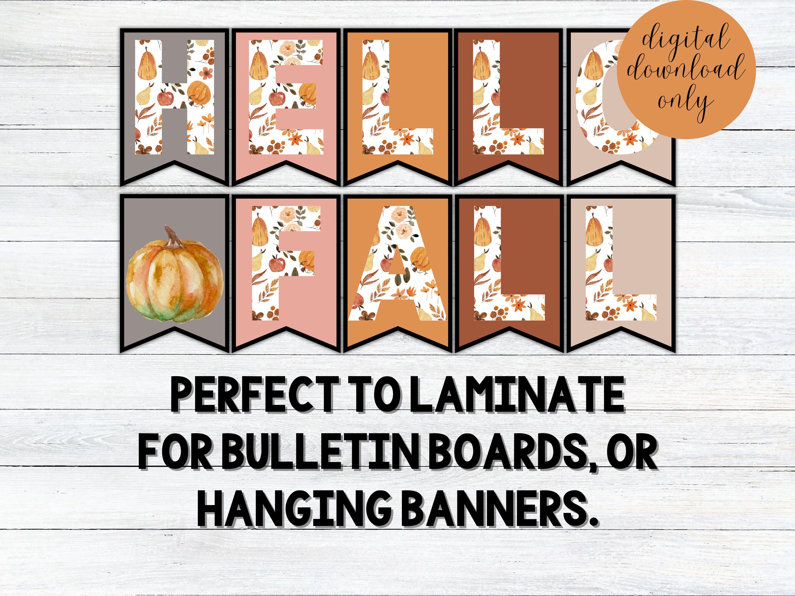 Hello Fall Classroom Banner | Bulletin Board Banner, Classroom Decor ...