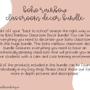 Boho Rainbow Classroom Decor Bundle | Classroom Posters, Boho Classroom ...