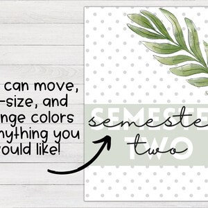 Binder Cover and Spines | Editable | Modern Greenery, Binder Covers ...