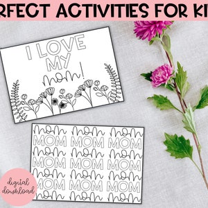 Mother's Day Coloring Cards | Printable Mothers Day Cards, Mothers Day ...