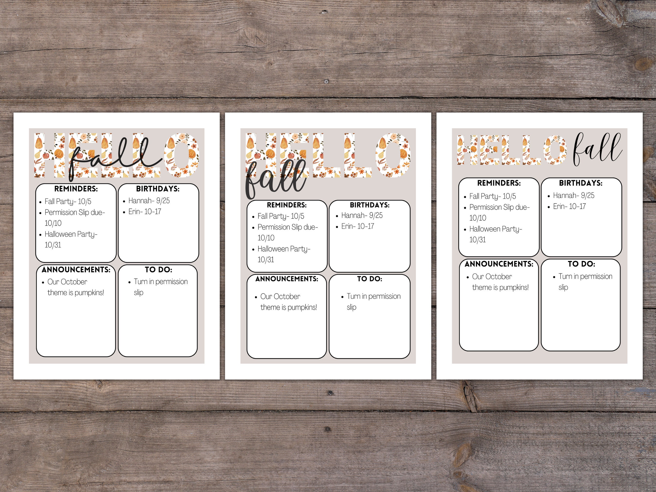 Editable Fall Teacher Newsletter Template Watercolor, Floral, School ...