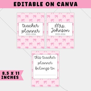 2025-2026 Teacher Planner Printable | Editable Teacher Planner PDF ...