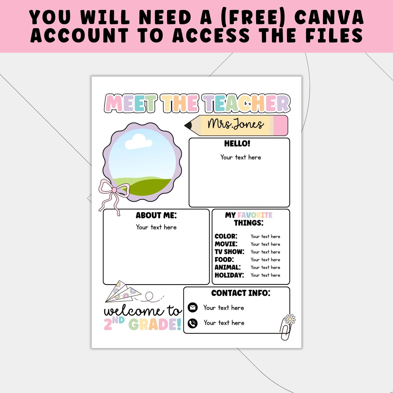 Meet the Teacher Template, Pastel Rainbow Meet Your Teacher Template ...