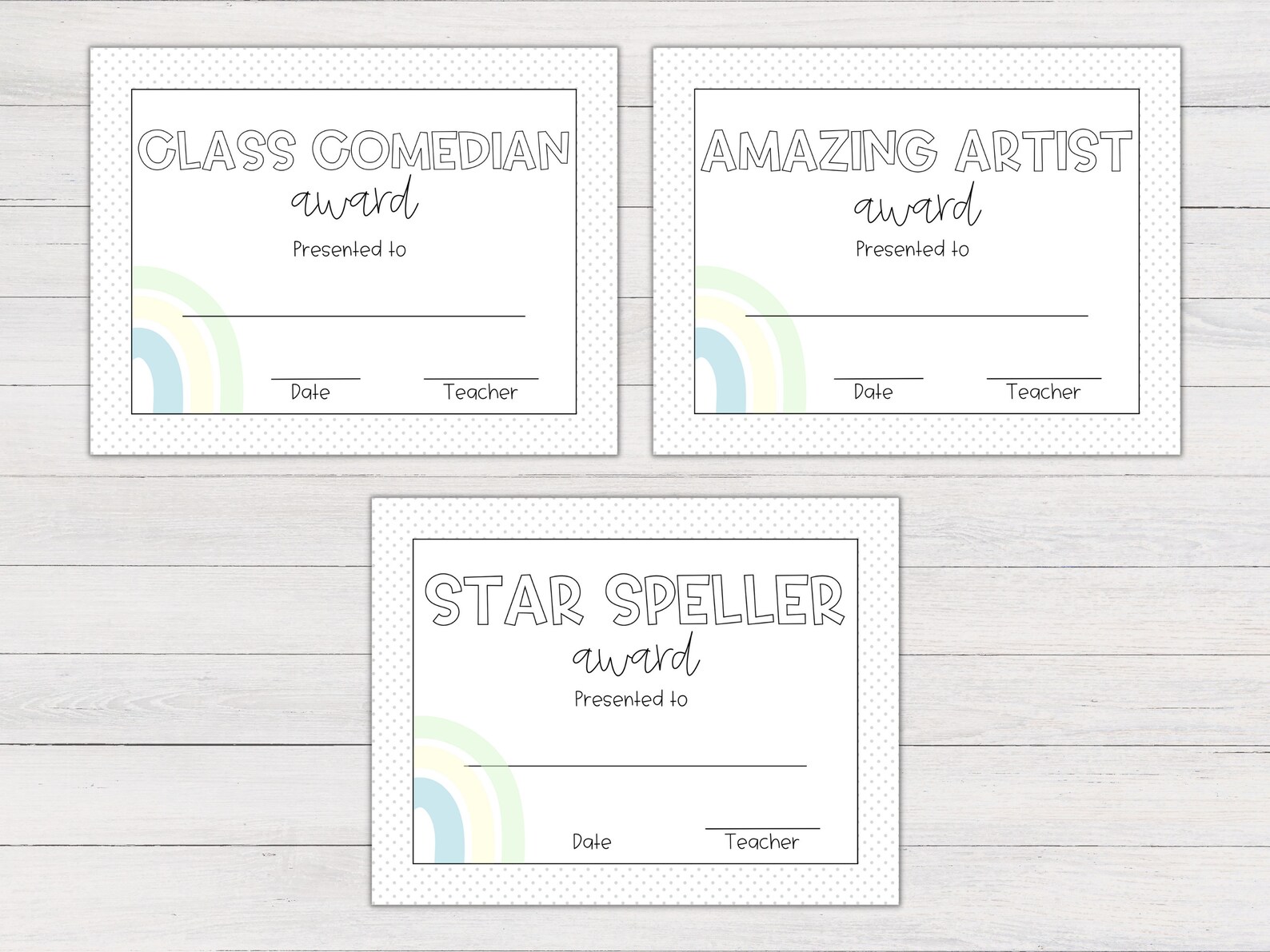 End of the Year Awards | Classroom Awards, Pastel Rainbow Classroom ...