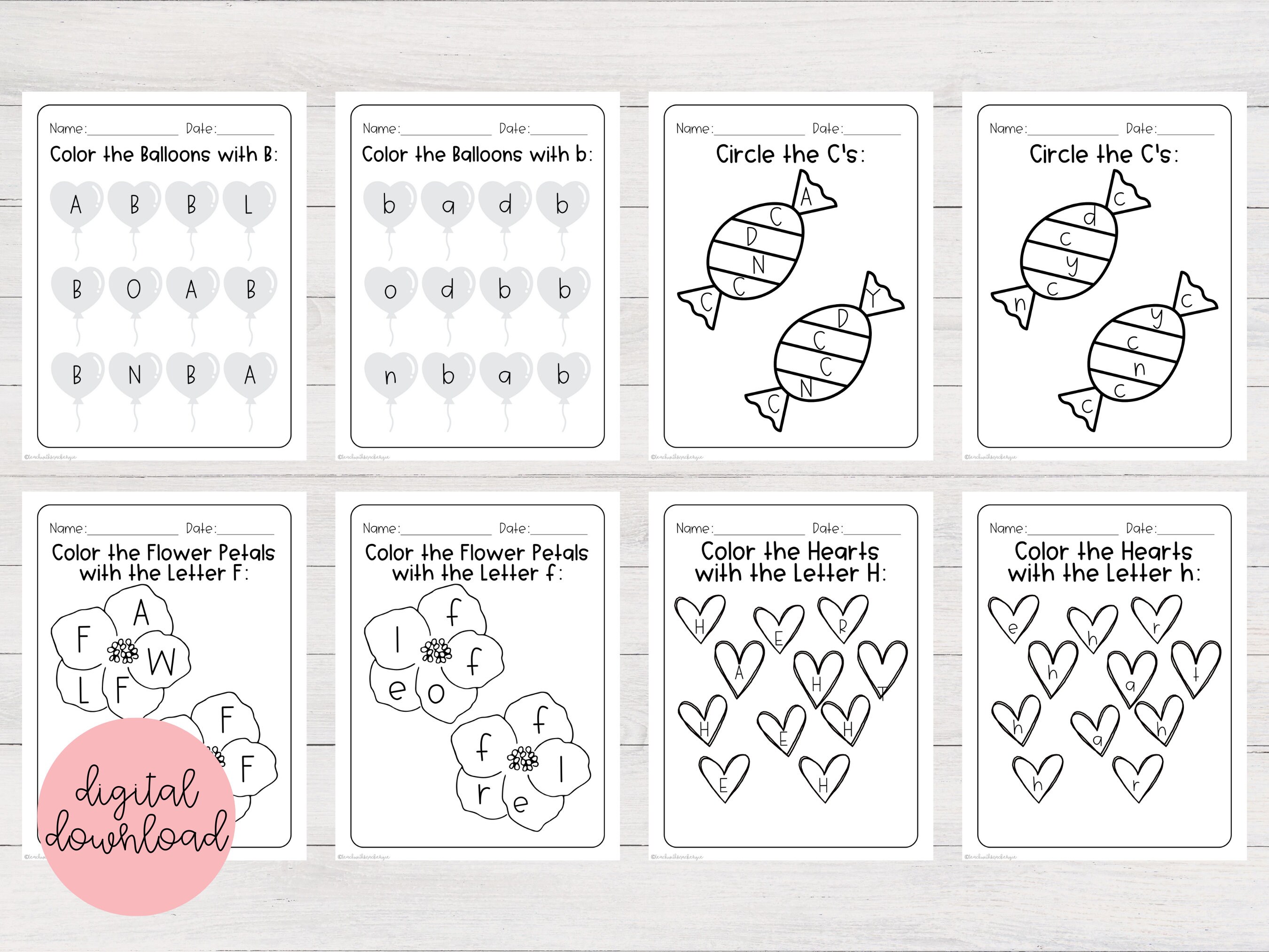 Valentine's Day Worksheet Bundle Printable Valentines - Etsy