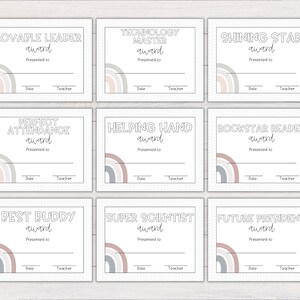 End of the Year Awards | Classroom Awards, Boho Rainbow Classroom, End ...