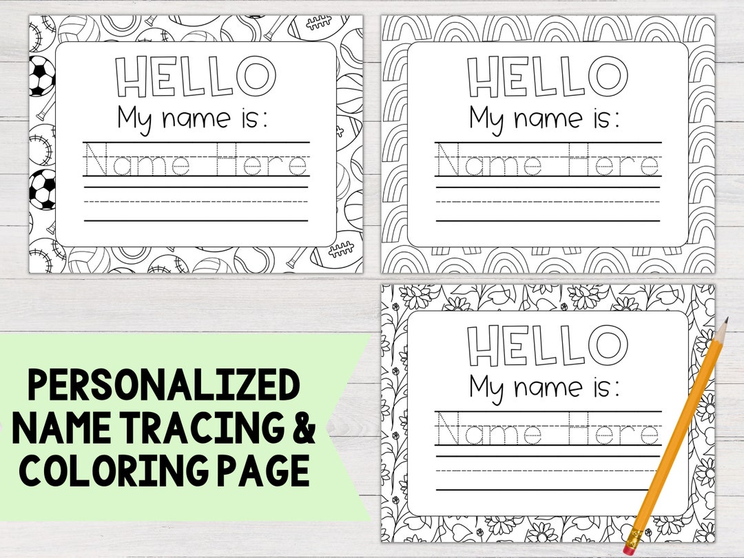 Custom Name Tracing Worksheet | Coloring Page, Tracing Worksheet ...
